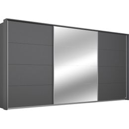 Kleiderschrank OTTO HOME "Mehrzweckschrank Aktenschrank M&ouml;bel Mietswohnung Schlafzimmer CORTONA", grau (graumetallic), B:368cm H:233cm T:64cm, Holzwerkstoff, Schr&auml;nke, Kleiderschrank, inkl. Passepartout und Zubeh&ouml;r, optionale Beleuchtung MADE IN GERMANY