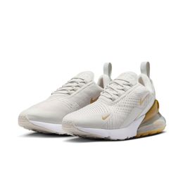 Sneaker Nike Sportswear "Nike Air Max 270", Damen, Gr. 36,5, light bone, metallic gold, wei&szlig;, Synthetik, Textil, Schuhe Sneaker