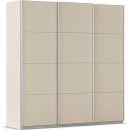 Schwebet&uuml;renschrank OTTO HOME "Kleiderschrank Schrank Garderobe AGORDO mit Dekor- oder Hochglanzfront", beige (beige (champagner), griffleisten alufarbig), B:203cm H:210cm T:62cm, Holzwerkstoff, Schr&auml;nke, Schwebet&uuml;renschrank, in 4 Breiten und 2 H&ouml;hen MADE IN GERMANY