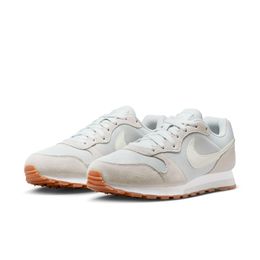 Sneaker Nike Sportswear "WMNS MD RUNNER 2", Damen, Gr. 36,5, photon dust, sail, wei&szlig;, gum med braun, Leder, Textil, Schuhe Sneaker