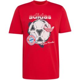 Adidas FC BAYERN M&Uuml;NCHEN T-Shirt Herren - Gr&ouml;&szlig;e M - rot