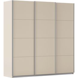 Schwebet&uuml;renschrank OTTO HOME "Kleiderschrank Schrank Garderobe AGORDO mit Dekor- oder Hochglanzfront", beige (beige (champagner), griffleisten alufarbig), B:203cm H:229cm T:62cm, Holzwerkstoff, Schr&auml;nke, Schwebet&uuml;renschrank, in 4 Breiten und 2 H&ouml;hen MADE IN GERMANY