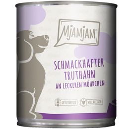 MjAMjAM schmackhafter Truthahn an leckeren M&ouml;hrchen Hunde-Nassfutter ohne Getreide 6x800g