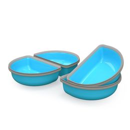 SureFeed Halbschalen 4-er Pack blau