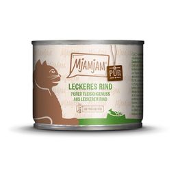 MjAMjAM purer Fleischgenuss - Rind pur Katzen-Nassfutter hoher Fleischanteil 24x200g