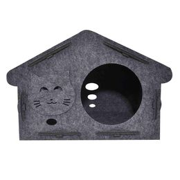 Aum&uuml;ller Katzenhaus Feli dunkelgrau 60x38x40 cm