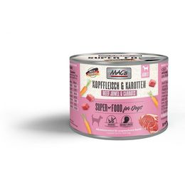 MAC's Dog Kopffleisch und Karotten Hunde-Nassfutter getreidefrei 6x200g