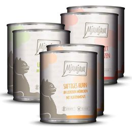 MjAMjAM Mixpaket I Huhn, Rind, Herzen Katzen-Nassfutter getreidefrei 24x800g