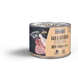 MAC's Cat Feinschmecker Men&uuml; Kalb und Gefl&uuml;gel Katzen-Nassfutter getreidefrei 12x200g