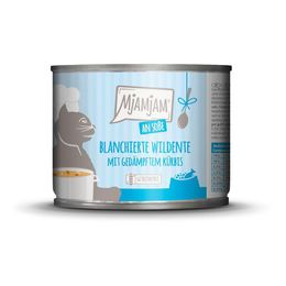 MjAMjAM blanchierte Wildente mit K&uuml;rbis an So&szlig;e Katzen-Nassfutter getreidefrei 6x185g