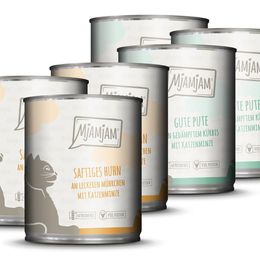 MjAMjAM Monopaket I mit Huhn und Pute Katzen-Nassfutter getreidefrei 24x800g