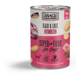 MAC's Dog Kalb und Ente Hunde-Nassfutter getreidefrei 6x400g