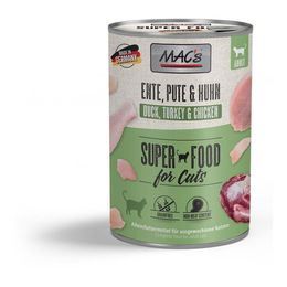 MAC's Cat Fleischmen&uuml; Ente, Pute und Huhn Katzen-Nassfutter getreidefrei 6x400g