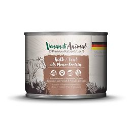 Venandi Animal Kalb als Monoprotein Katzen-Nassfutter hohe Vertr&auml;glichkeit 24x200g