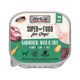 MAC's Dog Kaninchen, Wild & Ente Hunde-Nassfutter getreidefrei 10x150g