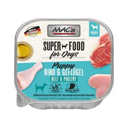 MAC's Dog Puppy Rind & Gefl&uuml;gel Hunde-Nassfutter getreidefrei 10x150g