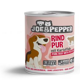 Joe & Pepper Dog Rind pur mit Kartoffeln Hunde-Nassfutter getreidefrei 6x800g