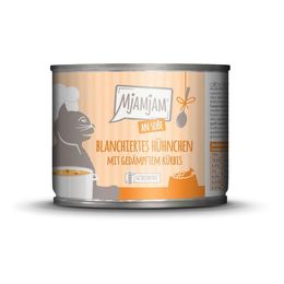 MjAMjAM blanchiertes H&uuml;hnchen mit K&uuml;rbis an So&szlig;e Katzen-Nassfutter getreidefrei 6x185g