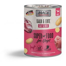 MAC's Dog Kalb und Ente Hunde-Nassfutter getreidefrei 12x800g