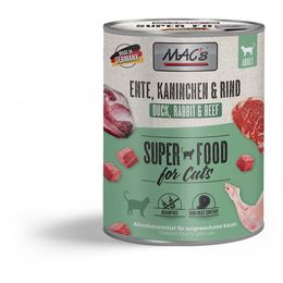 MAC's Cat Fleischmen&uuml; Ente, Kaninchen und Rind Katzen-Nassfutter ohne Getreide 12x800g