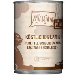 MjAMjAM purer Fleischgenuss k&ouml;stliches Lamm pur Katzen-Nassfutter hoher Fleischanteil 6x400g