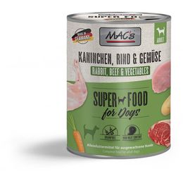 MAC's Dog Kaninchen, Rind und Gem&uuml;se Hunde-Nassfutter Kaninchen 12x800g