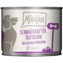 MjAMjAM schmackhafter Truthahn an leckeren M&ouml;hrchen Hunde-Nassfutter getreidefrei 6x200g
