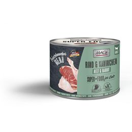 MAC's Cat Feinschmecker Men&uuml; Rind und Kaninchen Katzen-Nassfutter getreidefrei 12x200g