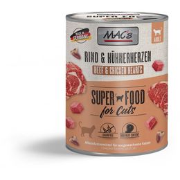 MAC's Cat Fleischmen&uuml; Rind und H&uuml;hnerherzen 6x800g