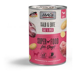 MAC's Dog Kalb und Ente Hunde-Nassfutter getreidefrei 12x400g