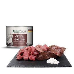 Venandi Animal Rind als Monoprotein Katzen-Nassfutter hohe Vertr&auml;glichkeit 24x200g