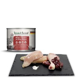 Venandi Animal Huhn als Monoprotein Katzen-Nassfutter hohe Vertr&auml;glichkeit 24x200g