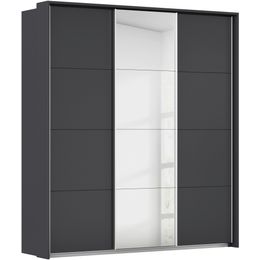 Kleiderschrank OTTO HOME "Mehrzweckschrank Aktenschrank M&ouml;bel Mietswohnung Schlafzimmer CORTONA", grau (graumetallic), B:211cm H:233cm T:64cm, Holzwerkstoff, Schr&auml;nke, Kleiderschrank, inkl. Passepartout und Zubeh&ouml;r, optionale Beleuchtung MADE IN GERMANY