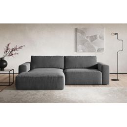 Ecksofa COTTA "Lasso L-Form, B: 288 cm", anthrazit, B:288cm, Sofas, Ecksofa, XL-Sofa mit Wellenunterfederung