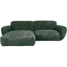 Ecksofa Trendmanufaktur "Be Chilled, modernes Lounge-Design mit stilvoller Kedernaht", dunkelgr&uuml;n, B:280cm H:85cm T:180cm, 88% Polyester, 12% Polyamid, Sofas, Ecksofa, mit softem Sitzkomfort, in hochwertigem Cord mit weicher Haptik