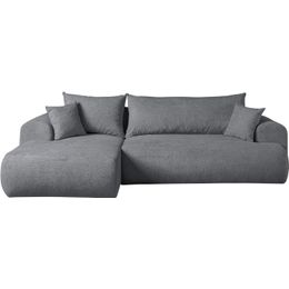 Ecksofa WERK2 "Ewela", anthrazit, B:265cm H:100cm T:145cm, 100% Polyester, Sofas, Ecksofa