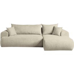 Ecksofa WERK2 "Ewela", natur, B:265cm H:100cm T:145cm, 100% Polyester, Sofas, Ecksofa