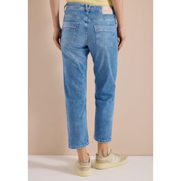 Comfort-fit-Jeans Cecil, Damen, Gr. 33, L&auml;nge 26, fresh blau random wash, Jeans, 89% Baumwolle, 8% Polyester, 3% Elasthan, unifarben, 7/8-L&auml;nge, Jeans, Middle Waist