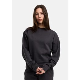 Sweatshirt DAILY COTTON "Daily Cotton Sweatshirt OVERSIZE CREW-NECK PULLOVER", M&auml;dchen, Gr. L, grau (anthrazit), Obermaterial: 100% Baumwolle CO., Rundhals, Sweatshirts Sweatshirt