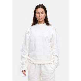 Sweatshirt DAILY COTTON "Daily Cotton Sweatshirt OVERSIZE CREW-NECK PULLOVER", M&auml;dchen, Gr. S, wei&szlig; (sanftes wei&szlig;, cream), Obermaterial: 100% Baumwolle CO., Rundhals, Sweatshirts Sweatshirt