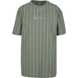 T-Shirt Karl Kani "Karl Kani Small Signature Essential Pinstripe OS Tee", Jungen, Gr. S, gr&uuml;n, 100% Baumwolle, gestreift, normal, Rundhals, Shirts T-Shirt