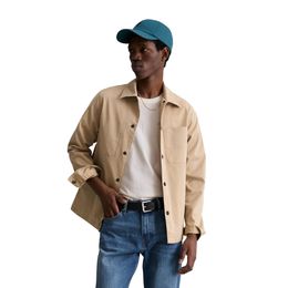 Marc O'Polo Kurzjacke MARC O'POLO DENIM "aus robustem Bio-Baumwoll-Mix", Herren, Gr. XL, frosty sand, Obermaterial: 97% Baumwolle, 3% Elasthan, unifarben, regular fit, Manschette, Jacken Kurzjacke
