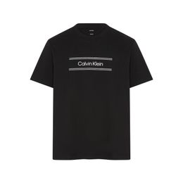 T-Shirt Calvin Klein "GRAPHIC TEE", Jungen, Gr. L, schwarz, Web, Obermaterial: 100% Baumwolle, unifarben, regular fit normal, Rundhals, eingesetzt abgesteppte Kante, Shirts T-Shirt, Regular fit, Druck