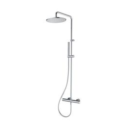 Herzbach Living Spa Duschsystem 11.988225.1.01 chrom, mit Stabhandbrause Kunststoff, &Oslash; 250 mm