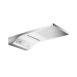 Herzbach Living Spa Wand-Regenbrause 11.662500.2.01 Edelstahl poliert, 587x270mm, Regen/Spin-Jet/Schwall