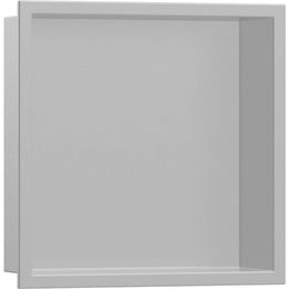 Hansgrohe XtraStoris Original Wandnische 56093380 mit Rahmen, 300 x 300 x 70 mm, betongrau