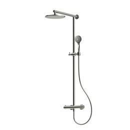 Herzbach LIVING SPA Duschs&auml;ule RB 250mm 11.988525.1.09 rund, Multihandbrause Edelstahl