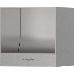 Hansgrohe XtraStoris Original Einbau-Toilettenpapierhalter 56065800 150x150x140mm, Edelstahl geb&uuml;rstet