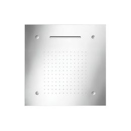 Herzbach Living Spa Decken-Regenbrause 11.650300.2.01 500x500mm, Regen/Schwall/Spray, Edelstahl poliert