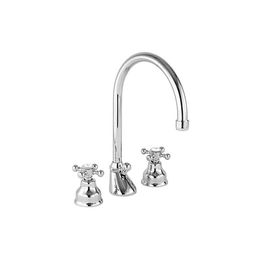 Herzbach Anais Waschtischarmatur 32422000101 chrom, mit Ablaufgarnitur, 3-Loch-Armatur